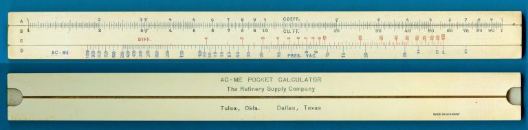 Refinery Supply Company Slide Rule - American Oil & Gas Historical Society